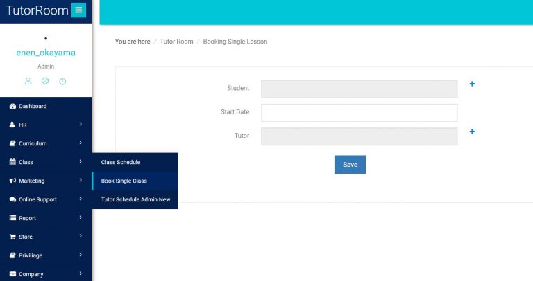 レッスン予約方法の方法 - TutorRoom | オンラインレッスンシステム販売
